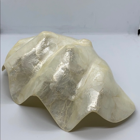 Cheungs | Accents | Large Clam Shaped Capiz Shell Bowl | Poshmark